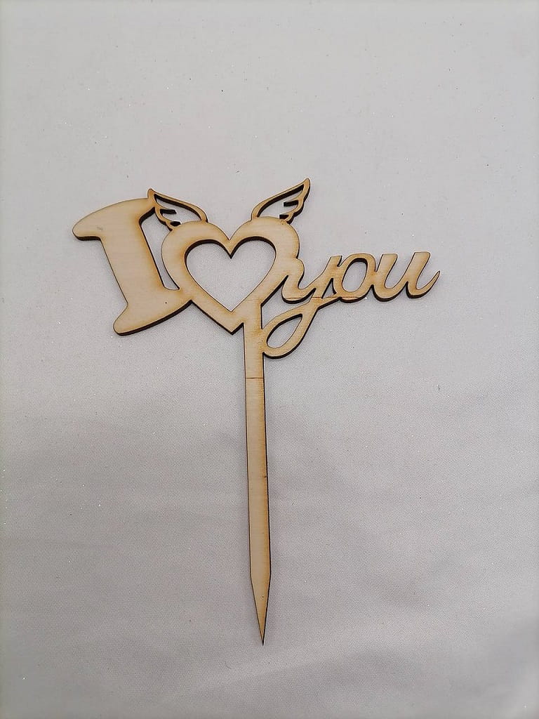 Laser Cut Love Heart with Wings Cake Topper CDR SVG File Free Download ...