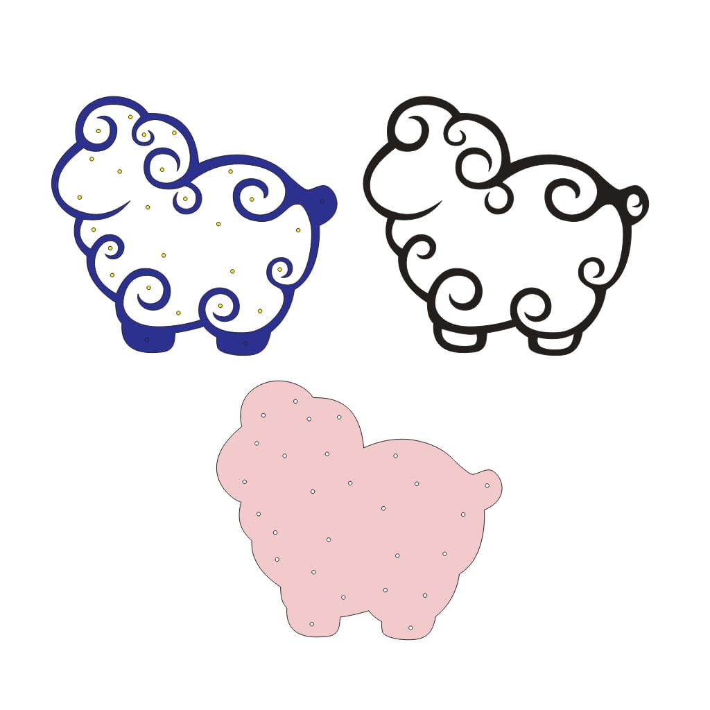 Laser Cut Sheep LED Night Light Lamp CDR File Free Download | Vecty