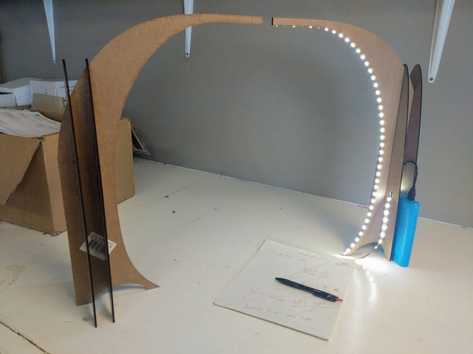 Laser Cut Arch Shaped LED Desk Lamp CDR File Free Download | Vecty
