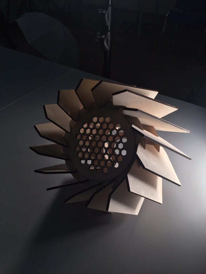 Laser Cut Wooden Turbine Lampshade CDR File Free Download | Vecty