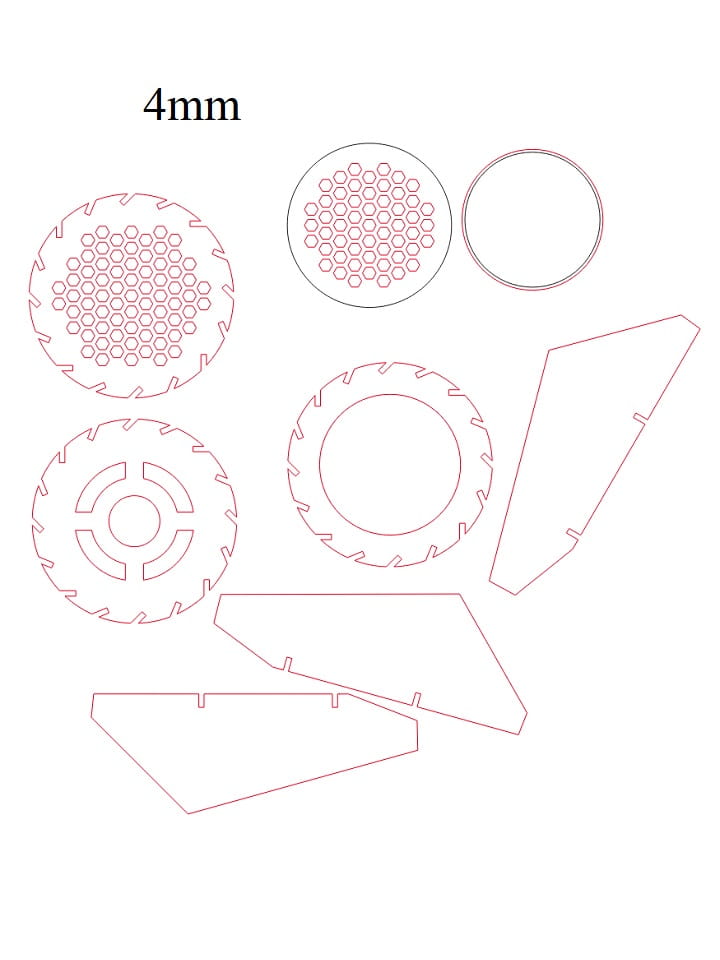 Laser Cut Wooden Turbine Lampshade CDR File Free Download | Vecty