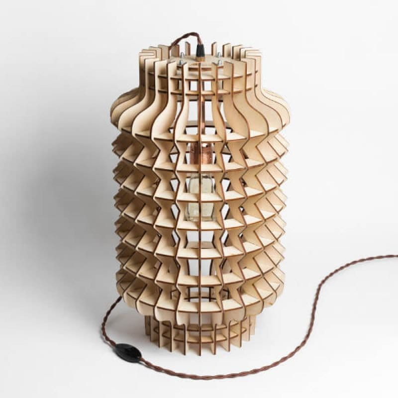 Laser Cut Unique Design Wooden Lamp CDR File Free Download | Vecty