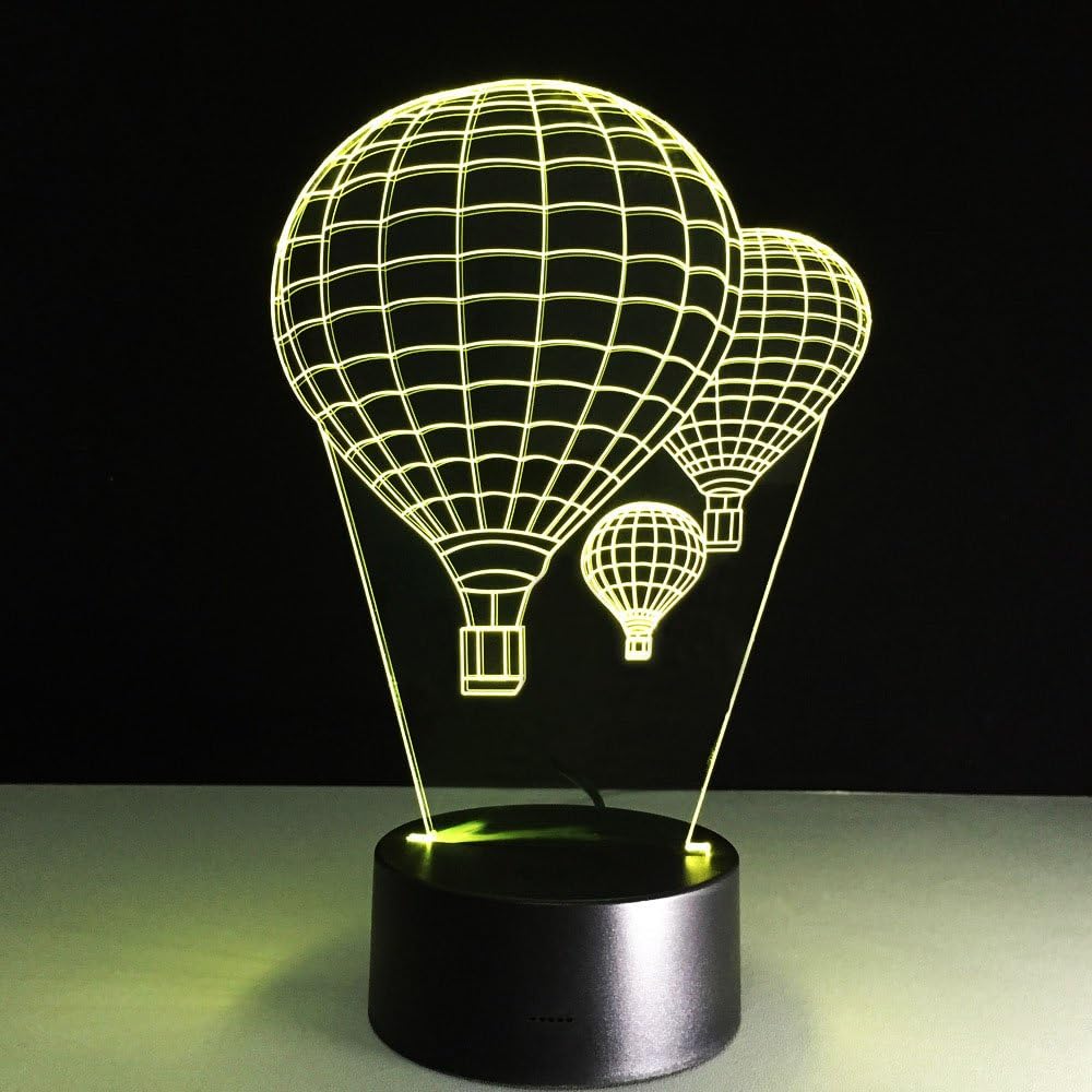 Laser Cut Hot Air Balloon Night Light Table Lamp CDR File Free Download ...