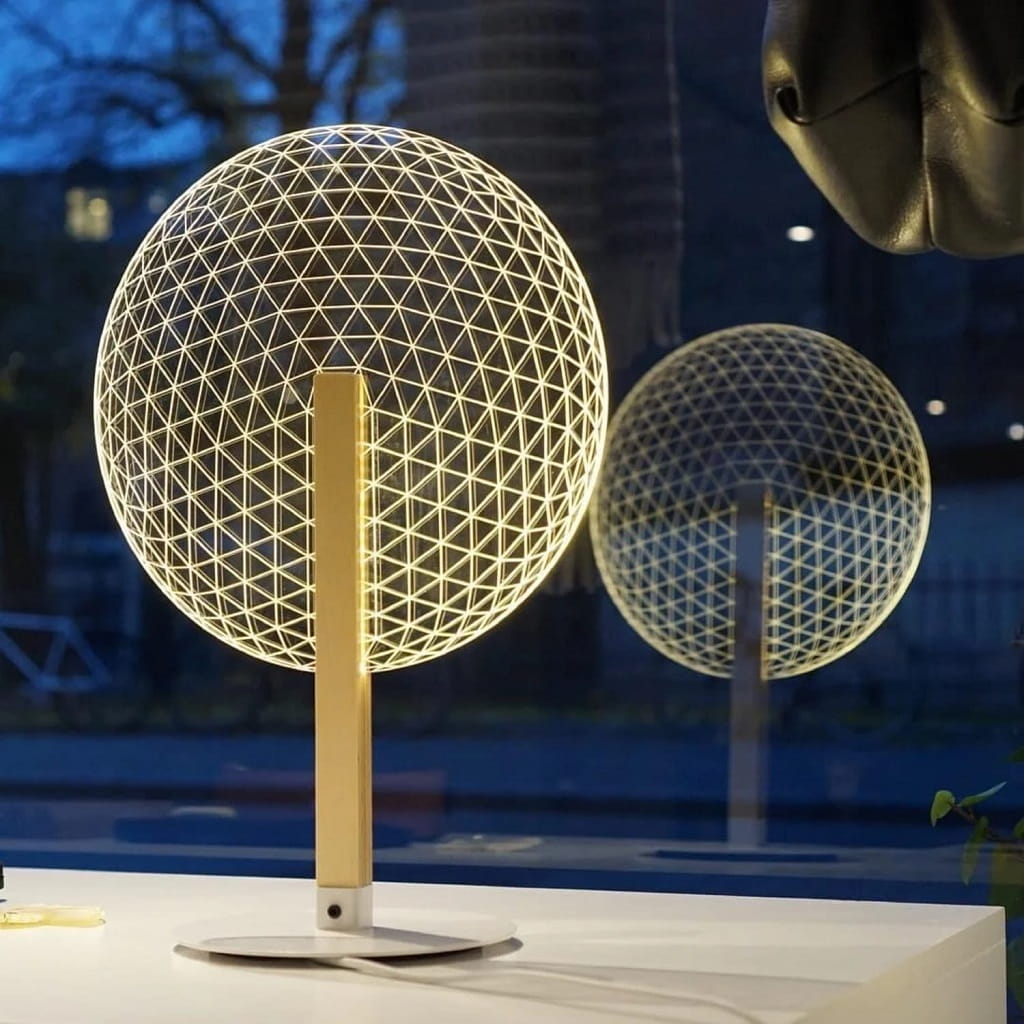 Laser Engraved Bloom Optical Illusion Table Lamp CDR File Free Download ...