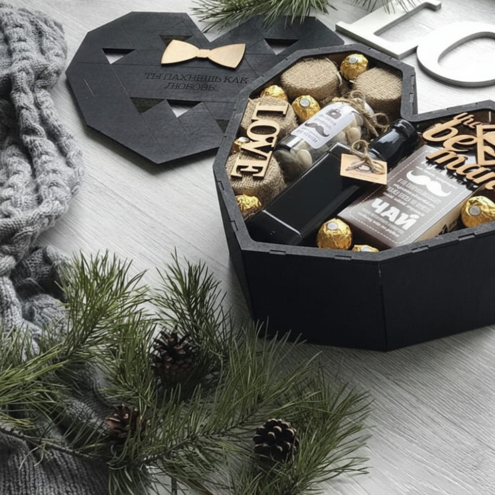 Laser Cut Heart Shaped Wooden Treat Box CDR File Free Download | Vecty