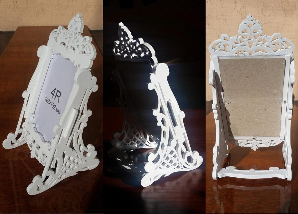 Laser Cut Intricate Tabletop Photo Frame CDR DXF File Free Download | Vecty