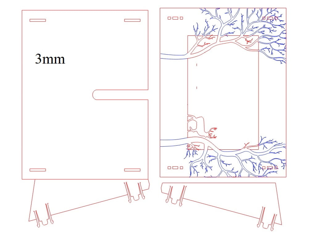 Laser Cut Wooden Photo Frame | Tree and Deer Nature Design CDR File ...