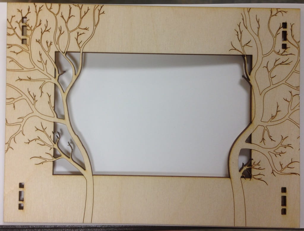 Laser Cut Forest Wooden Photo Frame AI DXF PDF SVG File Free Download ...