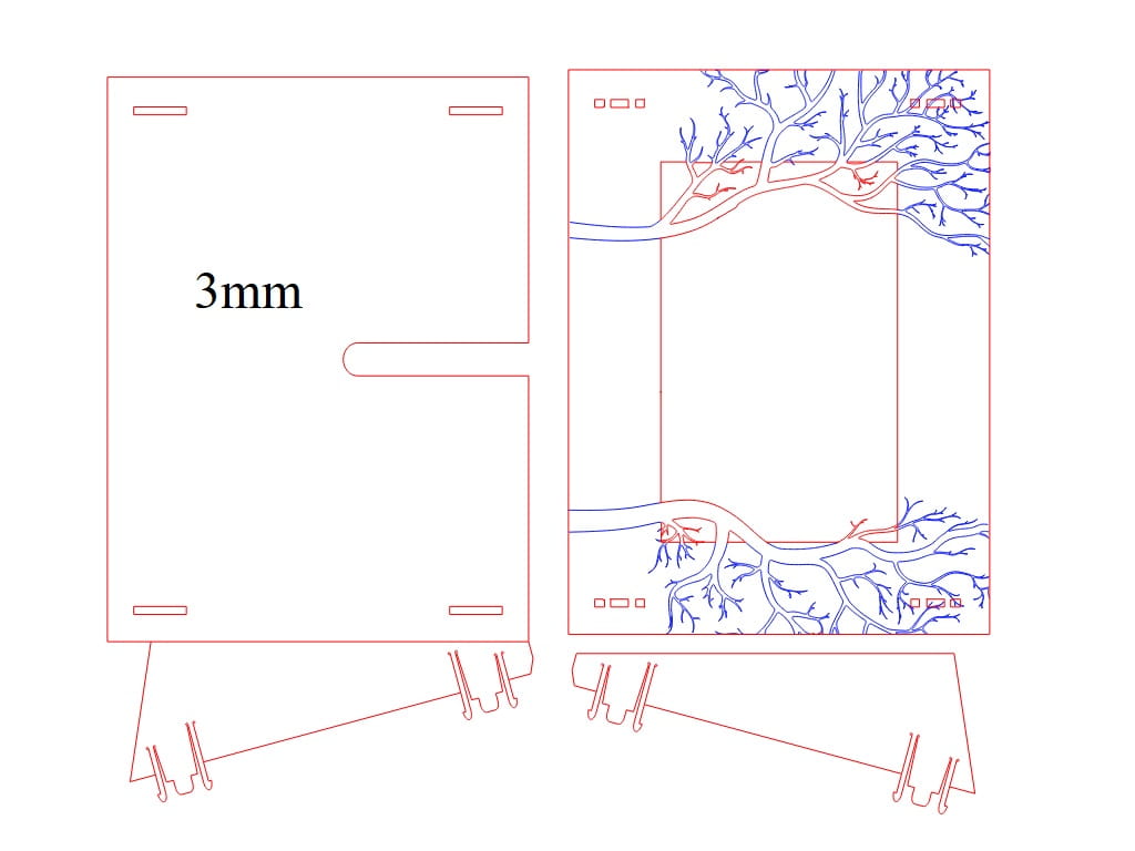 Laser Cut Forest Wooden Photo Frame AI DXF PDF SVG File Free Download ...
