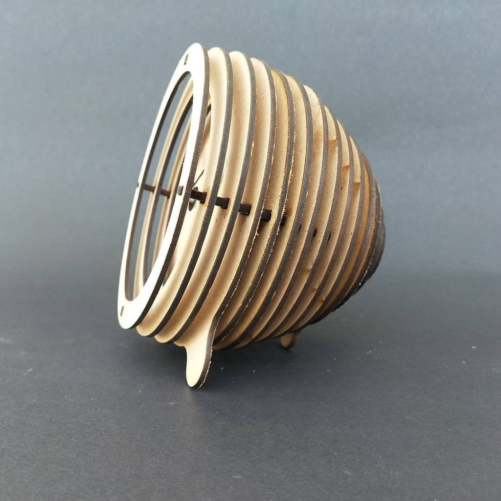 Wooden Table Clock Laser Cut Minimalist Layered Design DXF File Free ...