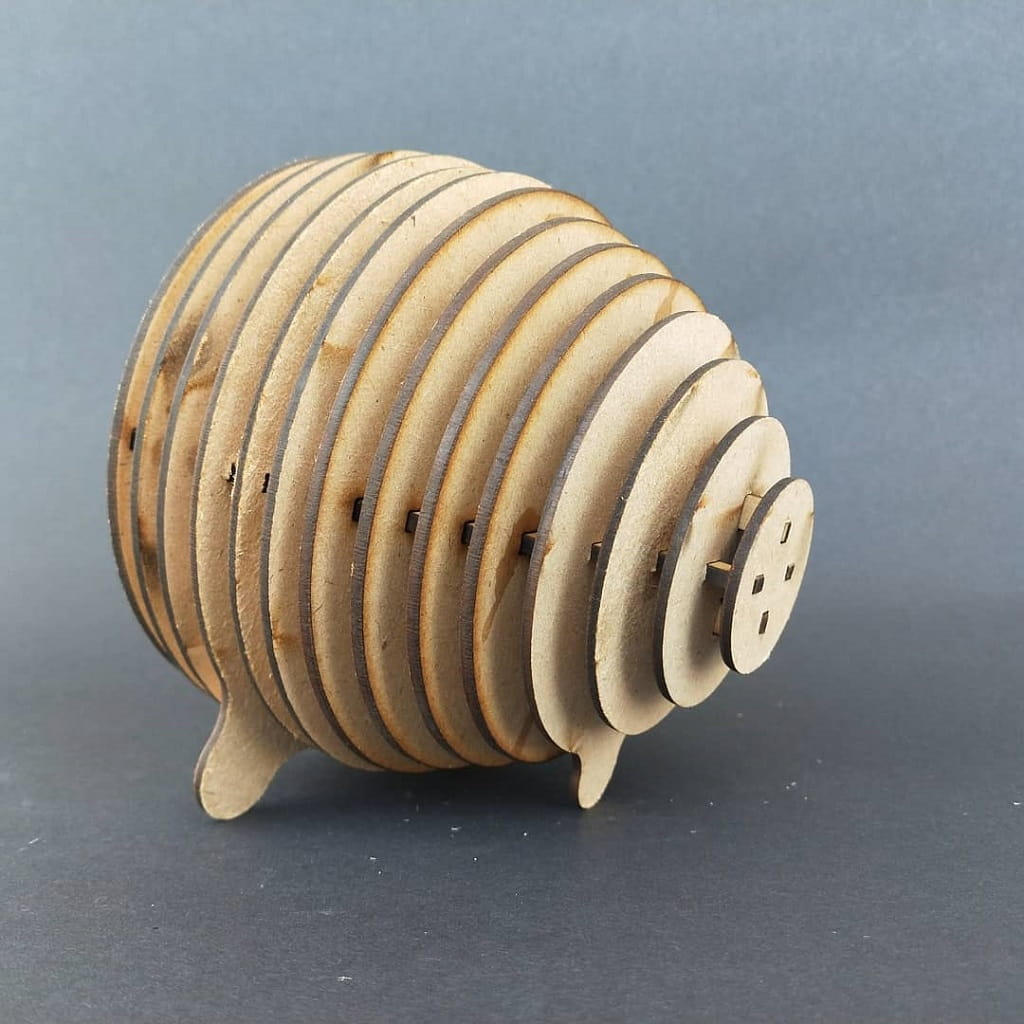 Wooden Table Clock Laser Cut Minimalist Layered Design DXF File Free ...