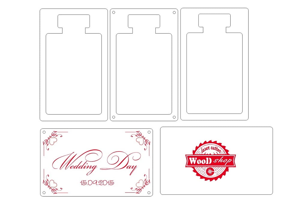 Personalized Wooden Photo Album and USB Box Laser Cut Memories Cover ...