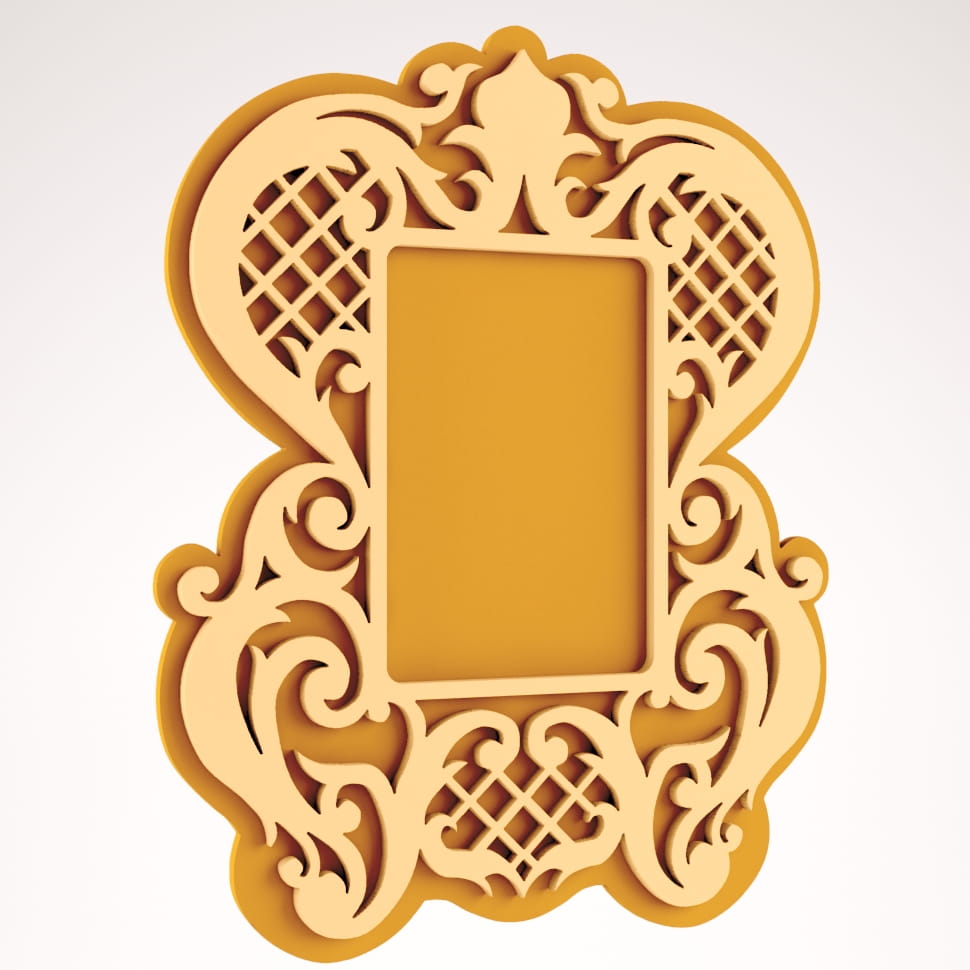 Laser Cut Ornate Mirror and Photo Frame | Decorative Scroll Design DXF ...