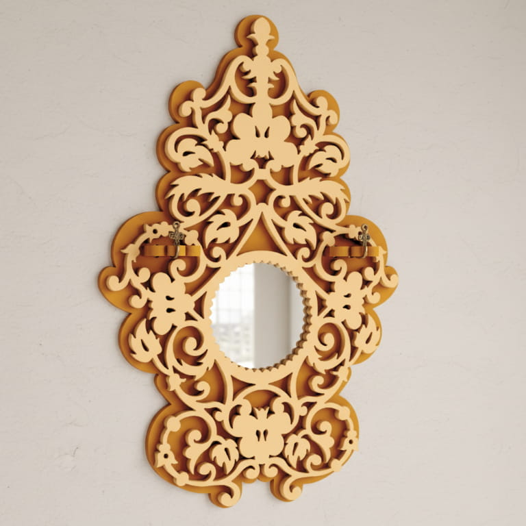 Laser Cut Ornate Floral Frame | Decorative Mirror and Photo Frame ...