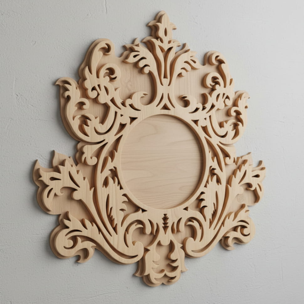 Laser Cut Vintage Ornate Photo and Mirror Frame DXF File Free Download ...
