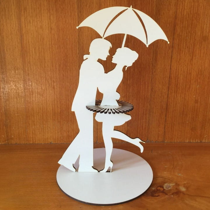Laser Cut Dancing Couple Napkin Holder | Romantic Table Decor DXF File ...