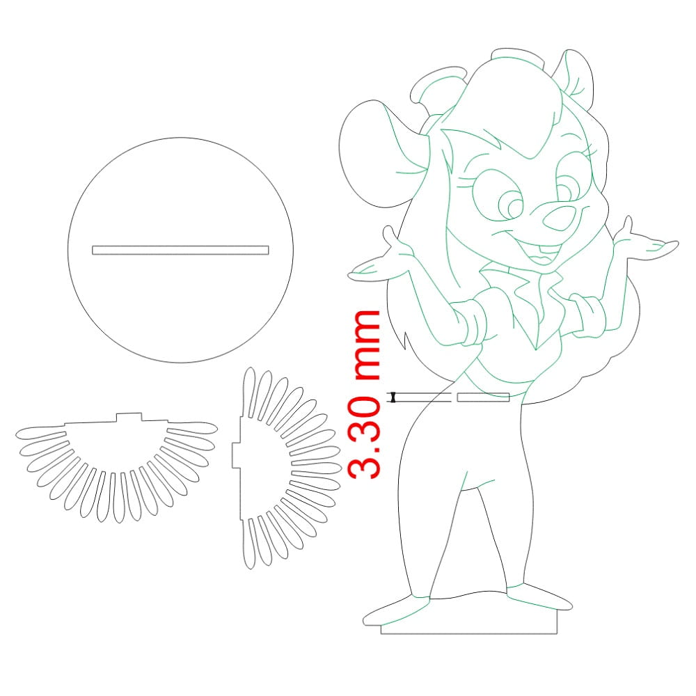 Laser Cut Gadget Hackwrench Cartoon Napkin Holder | Kids Party Decor ...