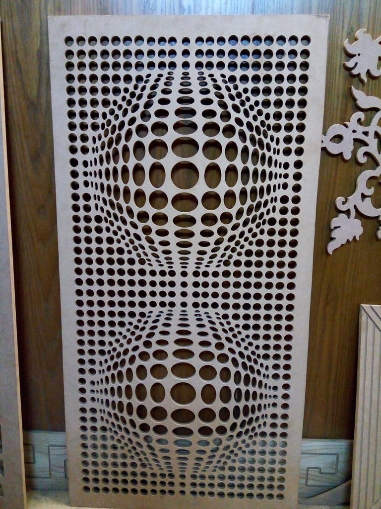 Laser Cut Decorative 3D Optical Illusion Panel DXF File Free Download ...