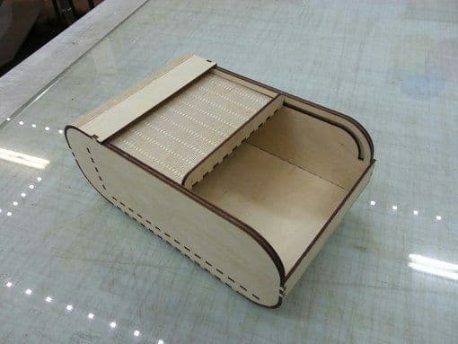 Laser Cut Wooden Roll Top Box | Decorative Storage Box CDR File Free ...