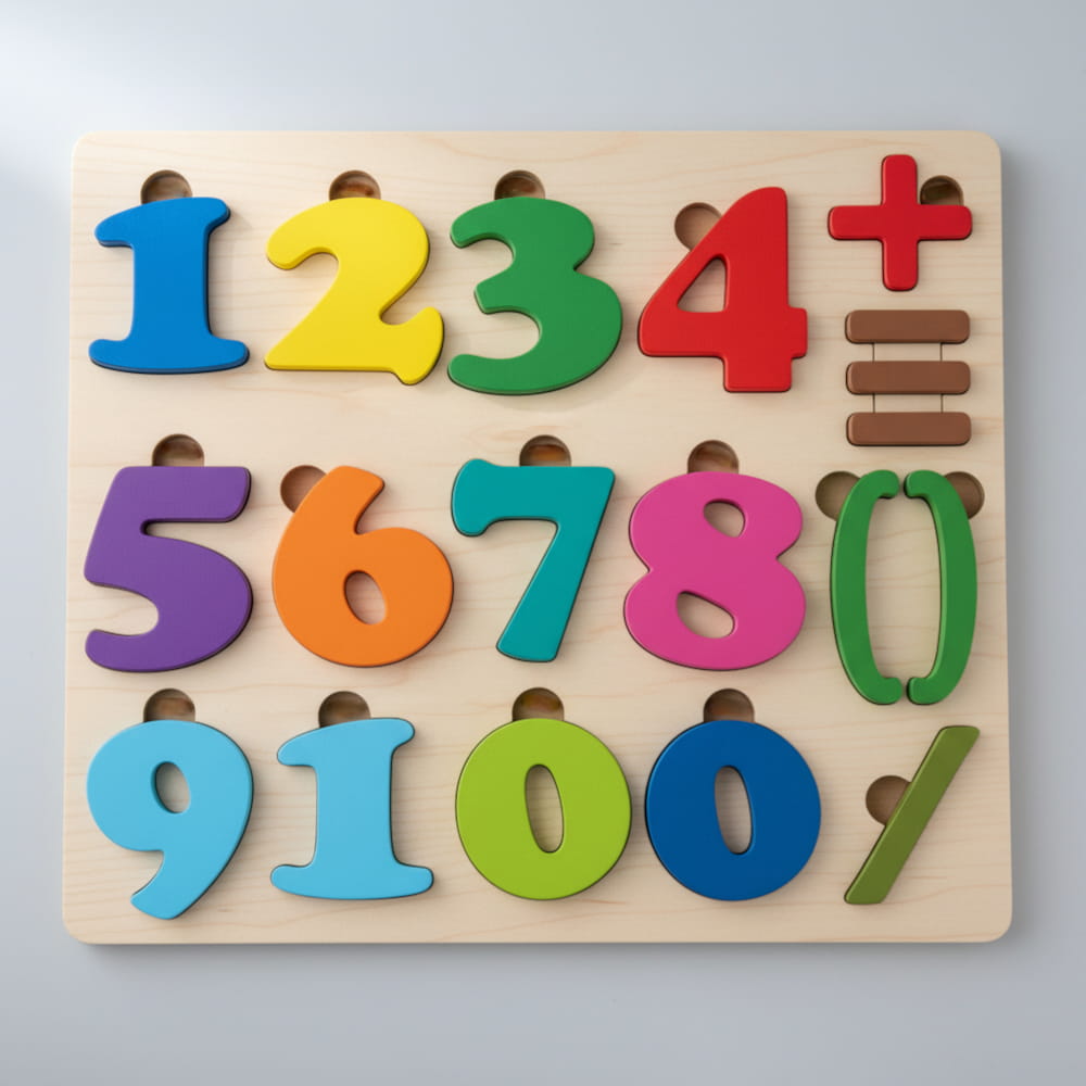 Laser Cut Numbers Puzzle Board | Montessori Math Learning Toy CDR DXF ...