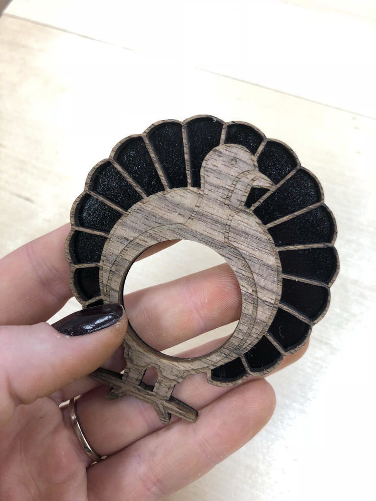 Laser Cut Thanksgiving Turkey Napkin Ring CDR SVG File Free Download ...