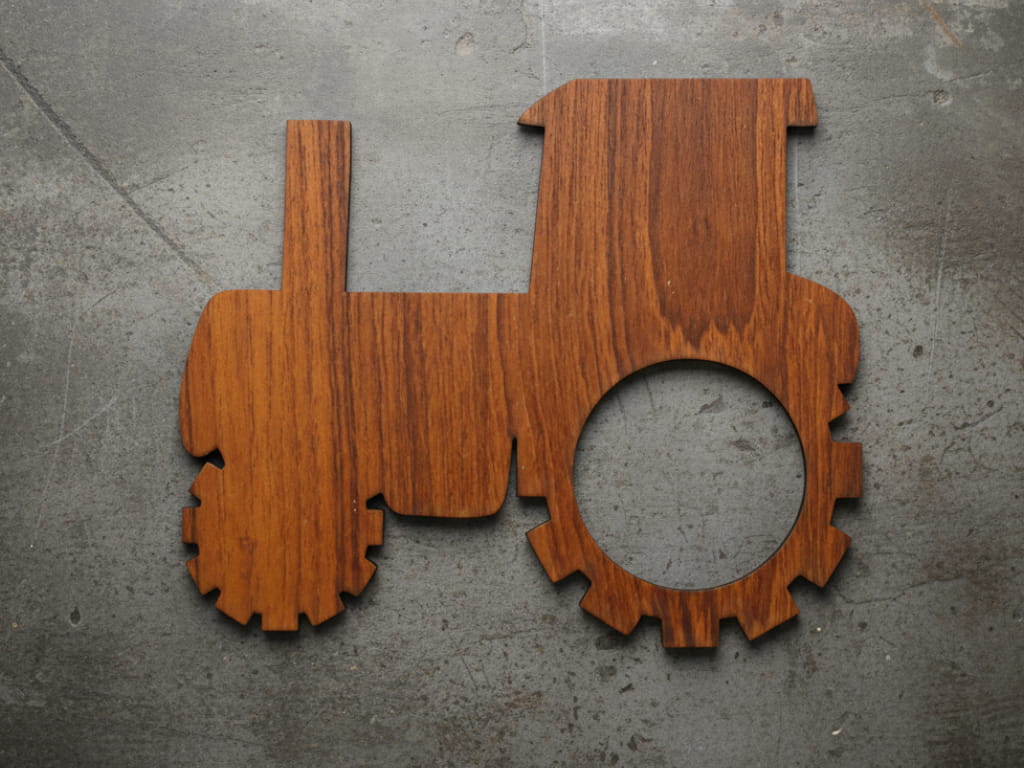 Laser Cut Wooden Tractor Napkin Ring CDR SVG File Free Download | Vecty