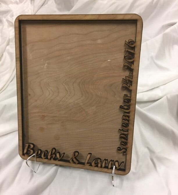 Laser Cut Tabletop Acrylic Easel Stand SVG File Free Download | Vecty