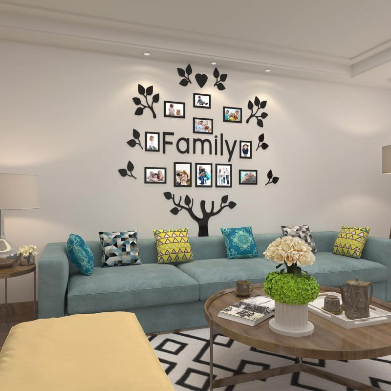 Laser Cut Family Tree Picture Frame Wall Decor CDR DXF File Free ...