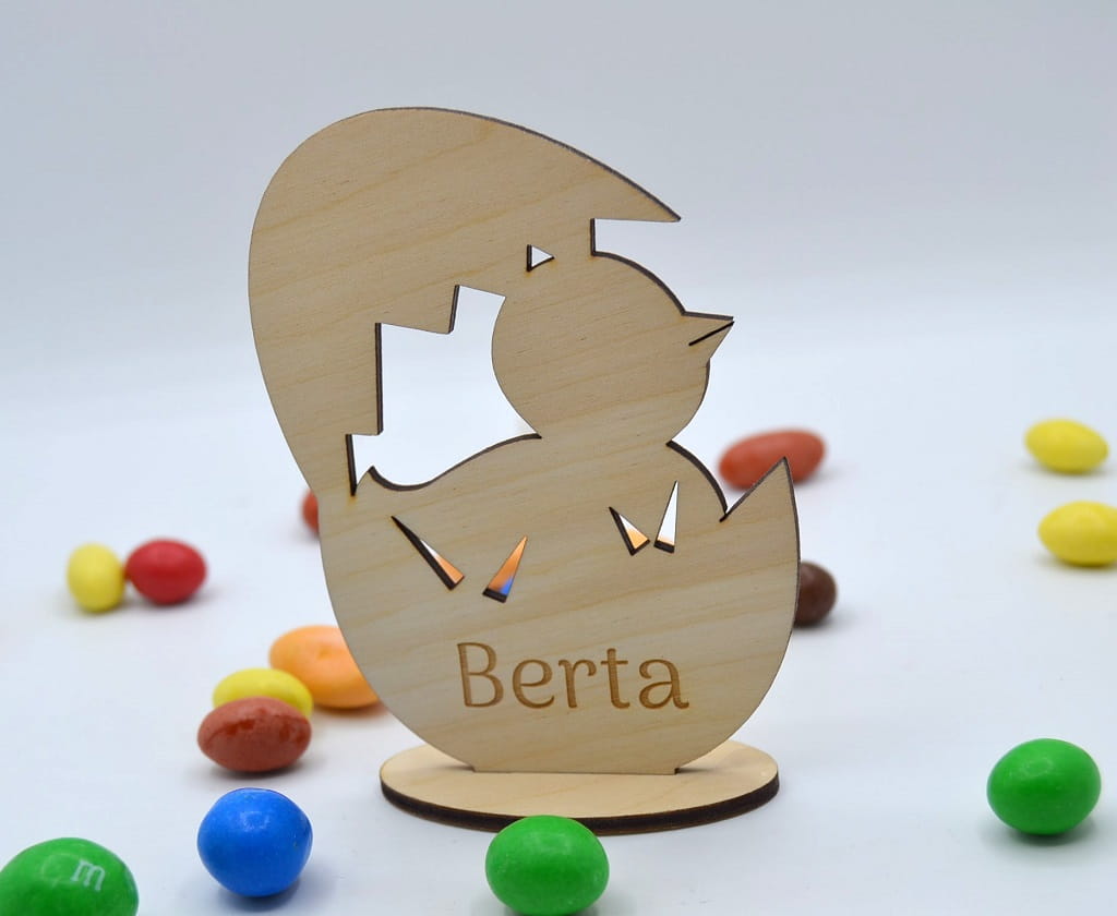 Laser Cut Hatching Chick Easter Tabletop Decor CDR SVG File Free ...