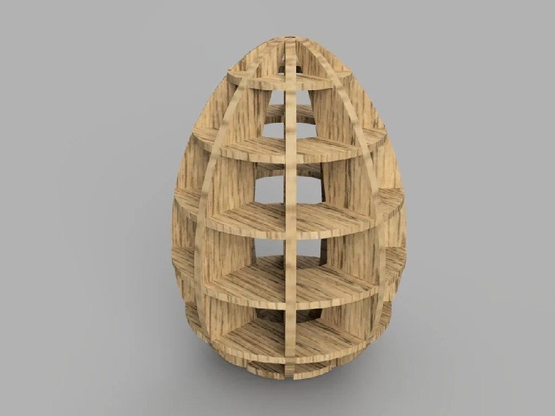 Laser Cut 3D Wooden Easter Egg Tabletop Decoration PDF File Free ...
