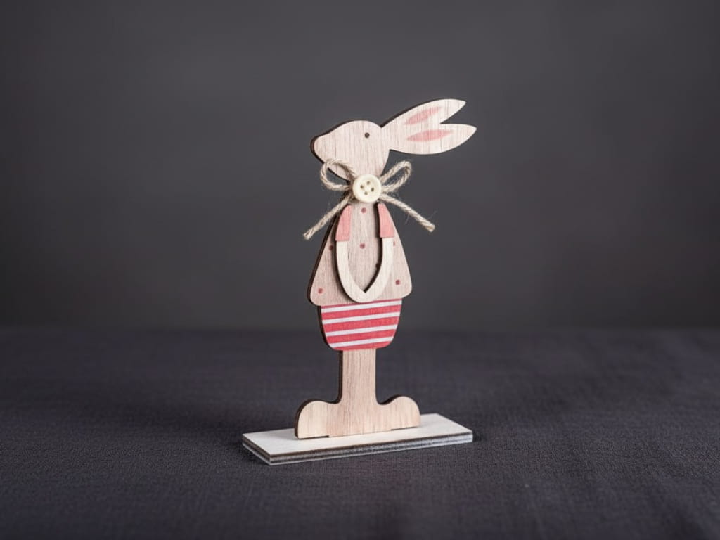 Laser Cut Wooden Rabbit Seasonal Tabletop Decoration CDR DXF SVG File ...