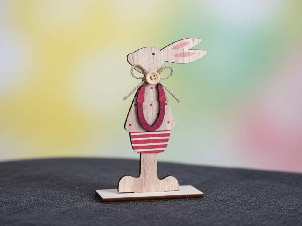 Laser Cut Wooden Rabbit Seasonal Tabletop Decoration CDR DXF SVG File ...