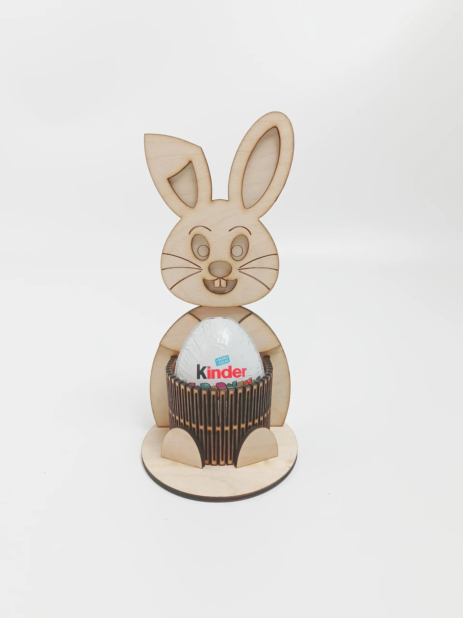 Laser Cut Easter Bunny Stand for Kinder Surprise Egg CDR File Free ...