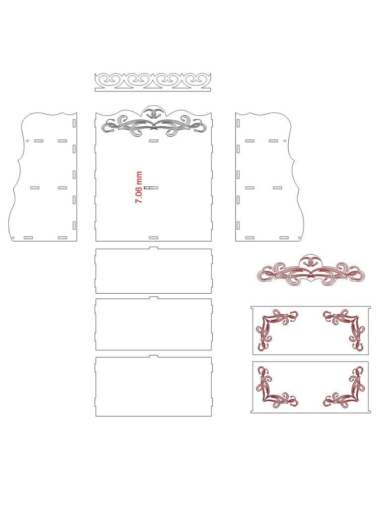 Laser Cut Two Tier Wooden Bread Box CDR SVG File Free Download | Vecty