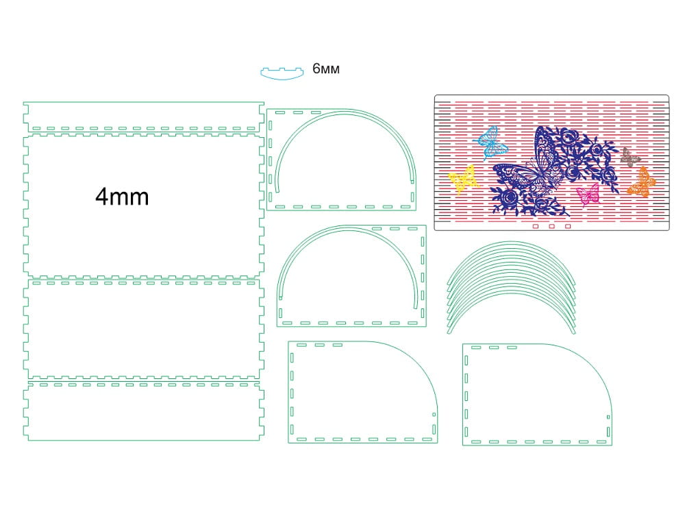 Laser Cut Wooden Roll Top Bread Box CDR SVG File Free Download | Vecty