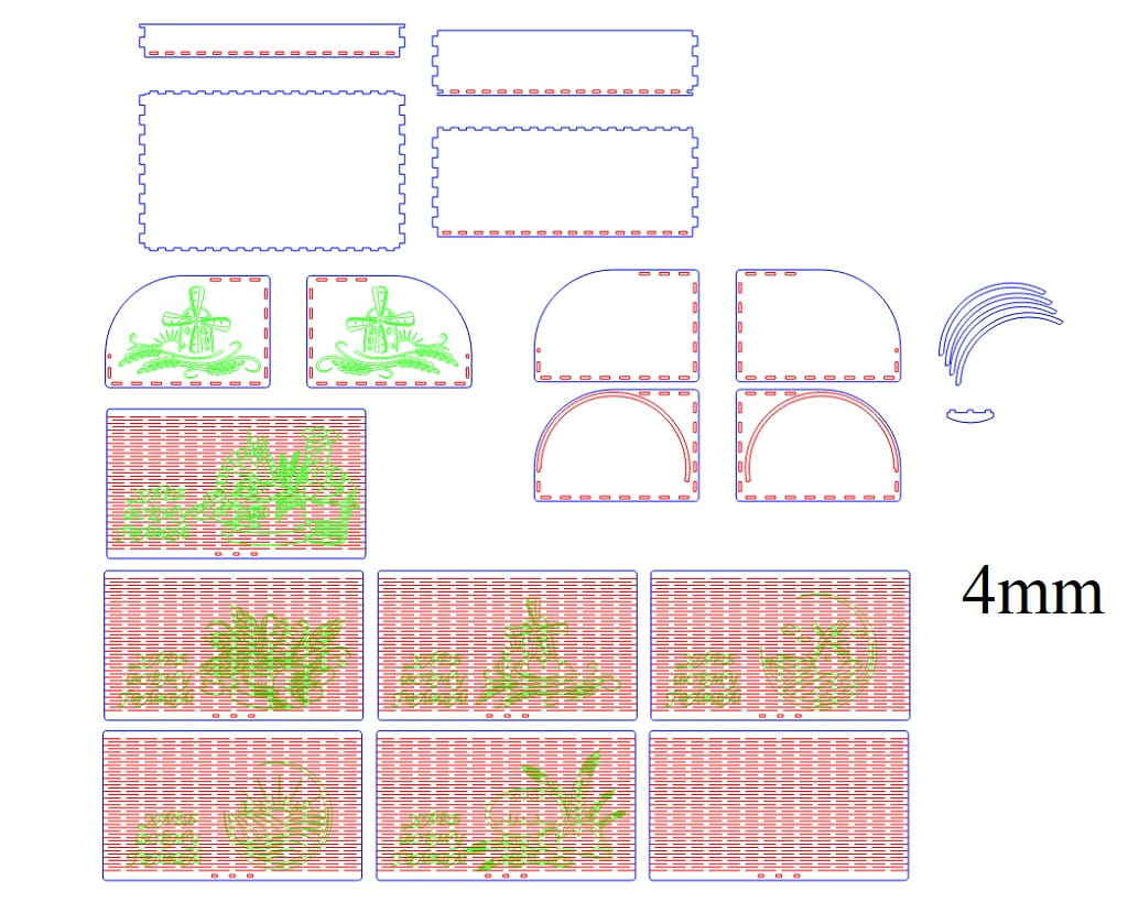 Laser Cut Wooden Kitchen Bread Box DWG File Free Download | Vecty