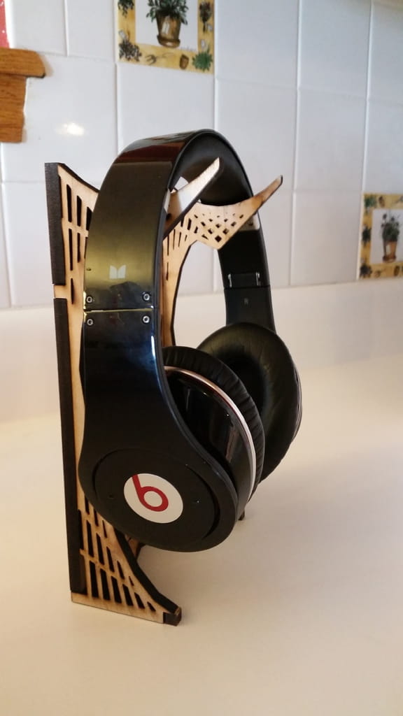 Laser Cut Decorative Wooden Headphone Stand CDR DXF SVG File Free ...