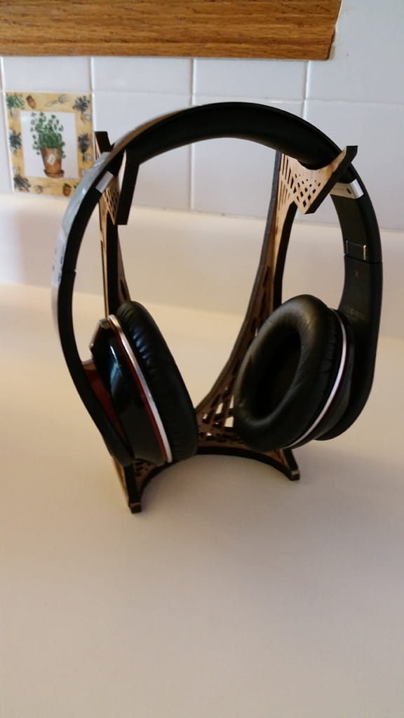 Laser Cut Decorative Wooden Headphone Stand CDR DXF SVG File Free ...