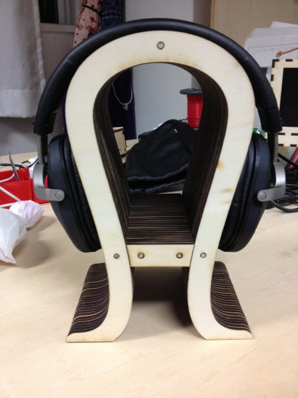Laser Cut Multilayer Wooden Headphone Stand CDR File Free Download | Vecty