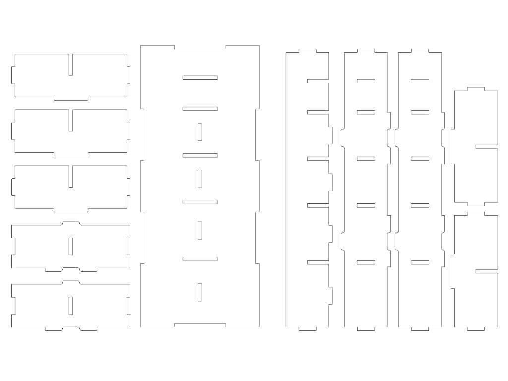 Laser Cut Wooden Compartment Storage Box DXF PDF SVG File Free Download ...