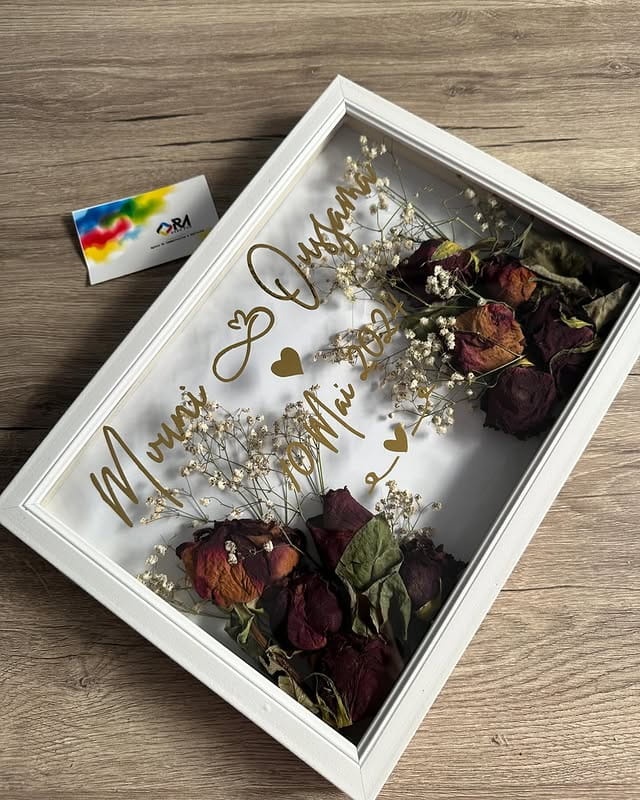 Laser Cut Wedding Bouquet Preservation Frame DXF File Free Download | Vecty