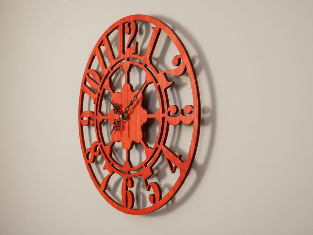 Laser Cut Modern Style Wooden Wall Clock CDR DXF SVG File Free Download ...