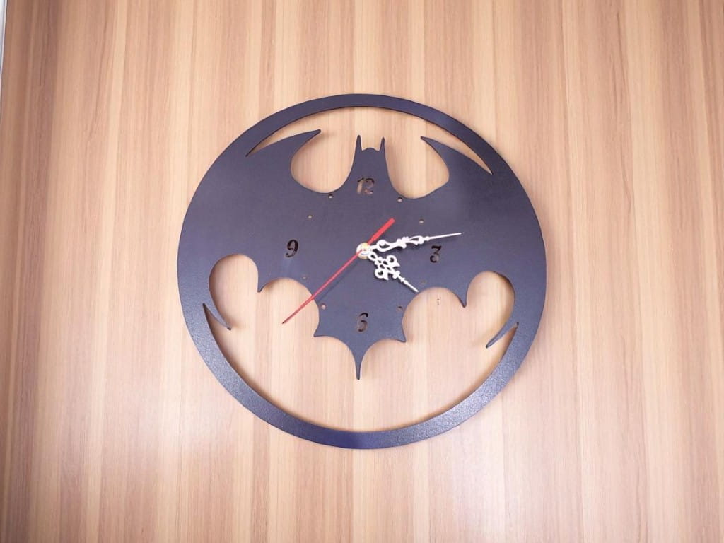 Laser Cut Wooden Batman Superhero Wall Clock CDR DXF SVG File Free ...