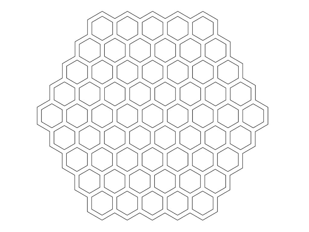 Laser Cut Honeycomb Wood Hot Pad CDR DXF SVG File Free Download | Vecty
