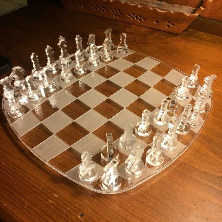 Acrylic Chess Game Set Laser Cut CDR File Free Download | Vecty