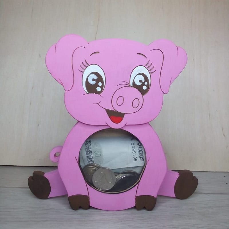 Children Piggy Bank Laser Cut CDR File Free Download | Vecty