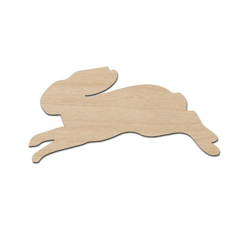 Hopping Rabbit Easter Cutout Unfinished Wood Shape Craft Laser Cut AI ...
