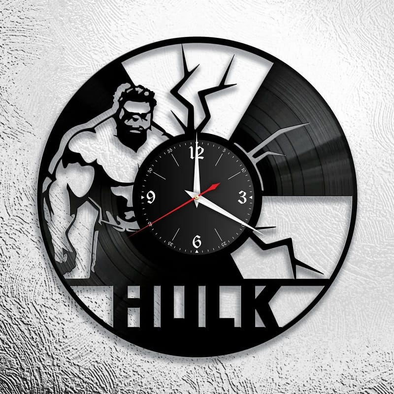 Hulk Superhero Vinyl Record Wall Clock Laser Cut CDR File Free Download ...