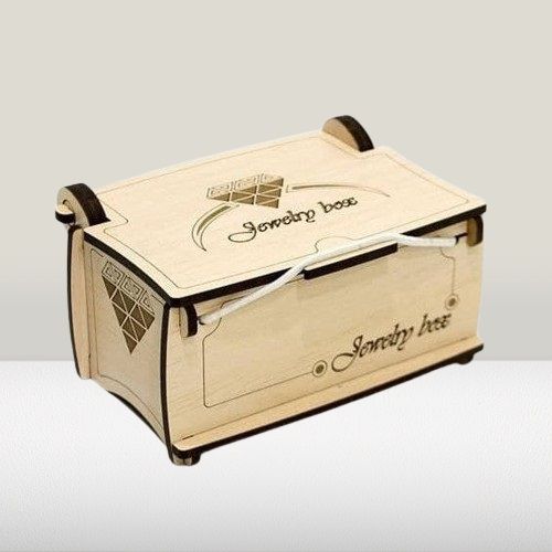 Jewellery Box with Hinged Lid Laser Cut CDR File Free Download | Vecty