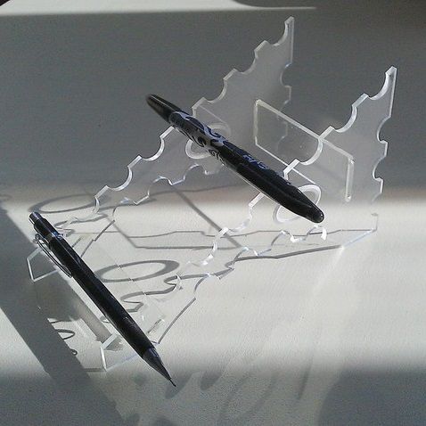 Laser Cut 8 Slot Pen Display Rack DXF File Free Download | Vecty